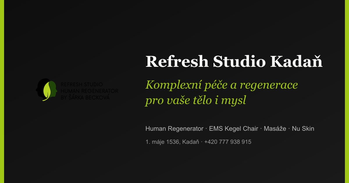 Refresh Studio Kadaň — Komplexní péče a regenerace pro tělo i mysl